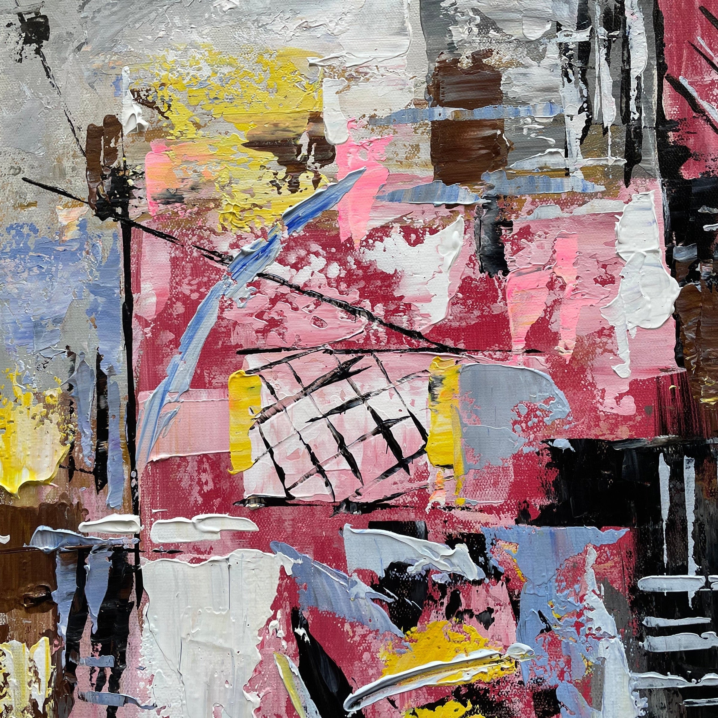 Sakura Abstract Wall Art - Sakura Abstract Art - Paints Lab