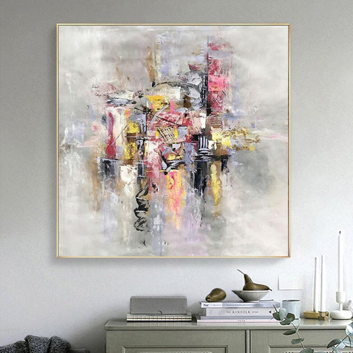 Sakura Abstract Wall Art - Sakura Abstract Art - Paints Lab