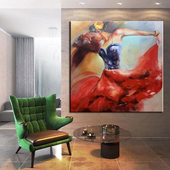 Girl Dancing Abstract Wall Art - Girl Dancing Abstract Art