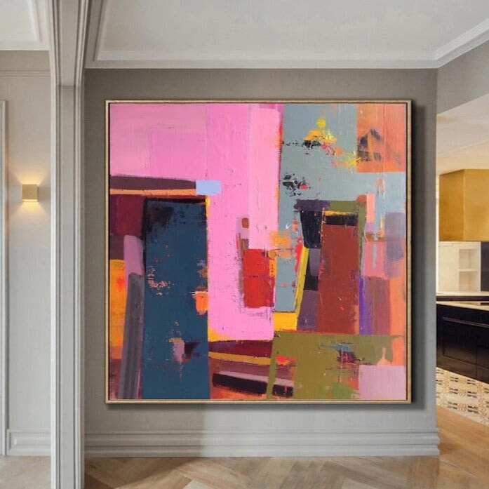 Pink Abstract Wall Art - Pink Abstract Art - Paints Lab