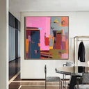 Pink Abstract Wall Art - Pink Abstract Art - Paints Lab