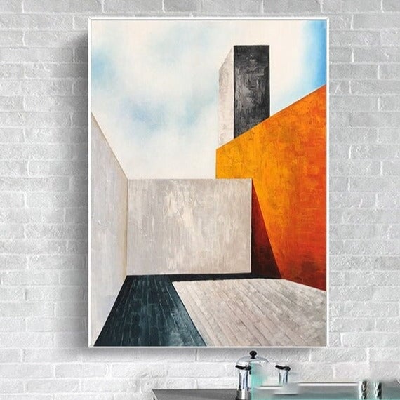 Construction Abstract Wall Art - Construction Large Abstract Wall Art