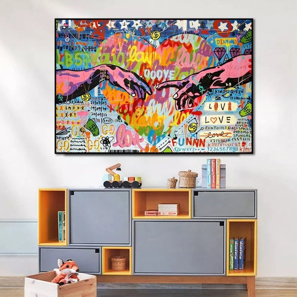 The Creation of Adam Graffiti - Adam Graffiti Art - Paints Lab