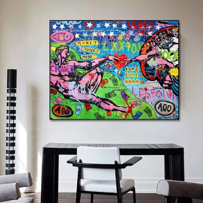 The Creation of Adam Graffiti - Adam Graffiti Wall Art