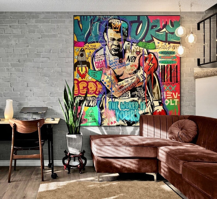 Muhammad Ali Graffiti - Muhammad Ali Graffiti Wall Art