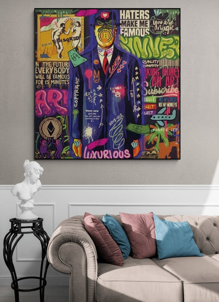 Haters Make Me Famous Wall Art - Famous Abstract Wall Art