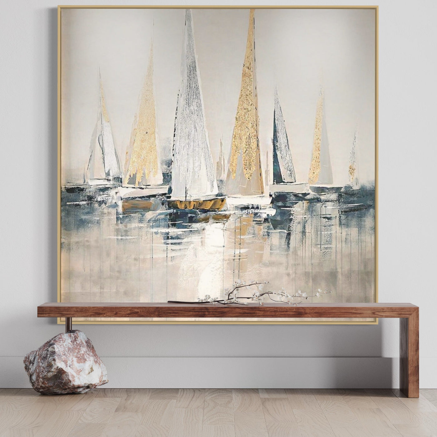 Sailboats Abstract Wall Art - Sailboats Abstract Art